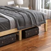 HoxtonRoom Kiri Pine Wood Bed with Underbed Storage | Temple & Webster