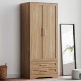 HoxtonRoom Amelia 2 Drawer 2 Door Wardrobe | Temple & Webster
