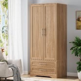 HoxtonRoom Amelia 2 Drawer 2 Door Wardrobe | Temple & Webster