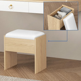 HoxtonRoom 2 Piece Audrey Floating LED Dressing Table & Stool Set ...