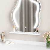 HoxtonRoom 2 Piece Audrey Floating LED Dressing Table & Stool Set ...