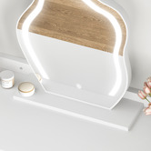 HoxtonRoom 2 Piece Audrey Floating LED Dressing Table & Stool Set ...