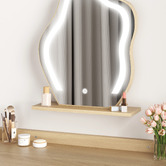 HoxtonRoom 2 Piece Audrey Floating LED Dressing Table & Stool Set ...