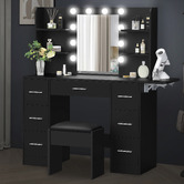 HoxtonRoom 2 Piece Willow Dressing Table & Stool Set | Temple & Webster