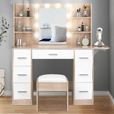 HoxtonRoom 2 Piece Willow Dressing Table & Stool Set | Temple & Webster