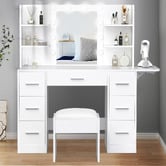 HoxtonRoom 2 Piece Willow Dressing Table & Stool Set | Temple & Webster