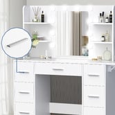 HoxtonRoom 2 Piece Willow Dressing Table & Stool Set | Temple & Webster