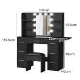 HoxtonRoom 2 Piece Willow Dressing Table & Stool Set | Temple & Webster