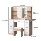 HoxtonRoom 2 Piece Willow Dressing Table & Stool Set | Temple & Webster