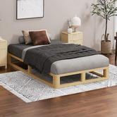 HoxtonRoom Berenice Pine Wood Bed Base | Temple & Webster