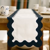 Rivie Cotton Canvas Table Runner | Temple & Webster