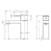 TiagoTapware Henri Mini Brass Basin Mixer | Temple & Webster