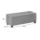 LivingFusion Timea Storage Ottoman Bench | Temple & Webster
