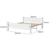 LivingFusion Clara Pine Wood Bed Frame | Temple & Webster