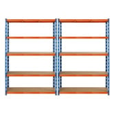LivingFusion Orange Jemison Steel Shelving Units | Temple & Webster