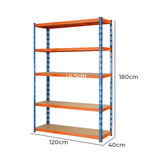 LivingFusion Orange Jemison Steel Shelving Units | Temple & Webster