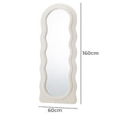 LivingFusion Verity Boucle Full Length Mirror | Temple & Webster