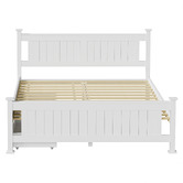 LivingFusion Clara Pine Wood Bed Frame with Storage | Temple & Webster