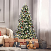 LivingFusion Frosted Effie LED Christmas Tree | Temple & Webster