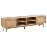 LivingFusion 180cm Vesta Rattan TV Unit | Temple & Webster