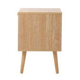 LivingFusion Vesta Rattan Bedside Table | Temple & Webster