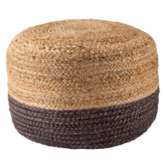 LaGraceHome Natural Jute & Cotton Pouffe | Temple & Webster