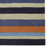 Boulevarde Rugs Multicoloured Striped Hand-Tufted Wool Rug | Temple ...