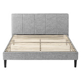 Loft 23 by Temple & Webster Light Grey Imogen Upholstered Bed with USB