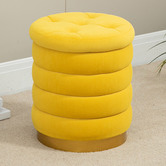 ShirleyLaneFurniture Dahlia Velvet Storage Ottoman | Temple & Webster