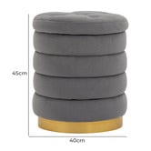 ShirleyLaneFurniture Dahlia Velvet Storage Ottoman | Temple & Webster