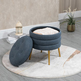 ShirleyLaneFurniture Torres Linen Storage Ottoman | Temple & Webster