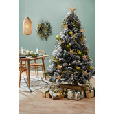 Kayla Bay by Temple & Webster Black & Cream Viona Fringed Rug