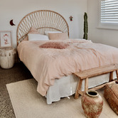 Kayla Bay by Temple & Webster Remi Rattan Bedhead