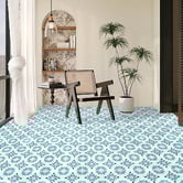 Green Flower Decorative Stick on Tile (10 Pack) | Temple & Webster