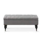 SandStoneSea Grey Ruby Storage Dressing Bench | Temple & Webster