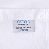 Aldrin Home White Commercial Cotton-Blend Top/Bottom Flat Sheet ...