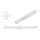 Radiant Tile Insert 100mm Linear Shower Grate with 74mm Outlet | Temple ...
