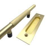 BaysideLuxe Toorak Brass Sliding Door Handle & Hand Plate Set | Temple ...