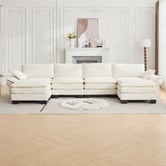 Cassington_Home 83cm Haines 4 Seater Modular Sofa & Ottoman Set ...