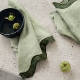 Wave European Linen Table Napkins | Temple & Webster