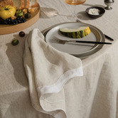 Wave European Linen Table Napkins | Temple & Webster