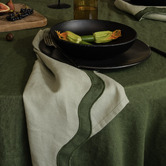Wave European Linen Table Napkins | Temple & Webster