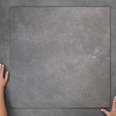 Cooper Charcoal Square Porcelain Tile | Temple & Webster