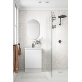 Marlo 300 x 600mm White Terrazzo Look Porcelain Tile | Temple & Webster