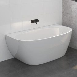 Keeto Acrylic Back-to-Wall Bath | Temple & Webster