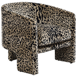Rexington Home Shana Leopard Velvet Tub Chair | Temple & Webster