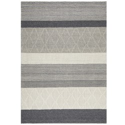 Network Rugs Jerrold Grey Hand Woven Flatweave Wool & Viscose Rug ...