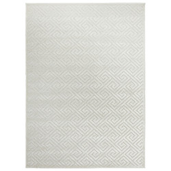 Network Rugs Off White Geometric Power-Loomed Textured Rug | Temple ...