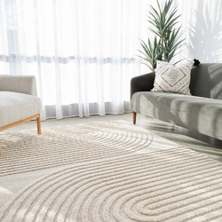 Network Rugs Beige Belle Curved Arches Rug | Temple & Webster