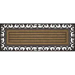 WelcomeWeave Rubber&Coir Ribbed Wide Door Mat | Temple & Webster